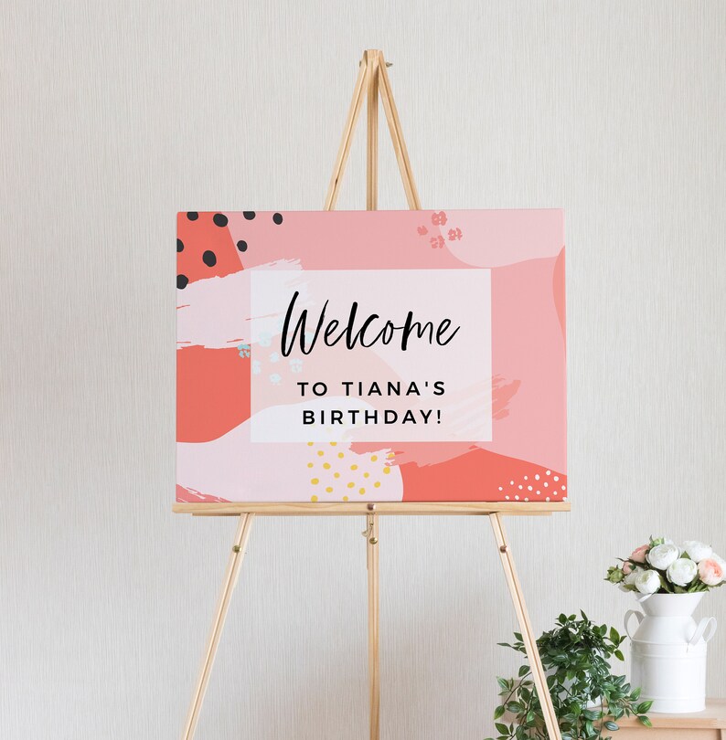 Editable Birthday Welcome Sign Poster INSTANT DOWNLOAD - Etsy