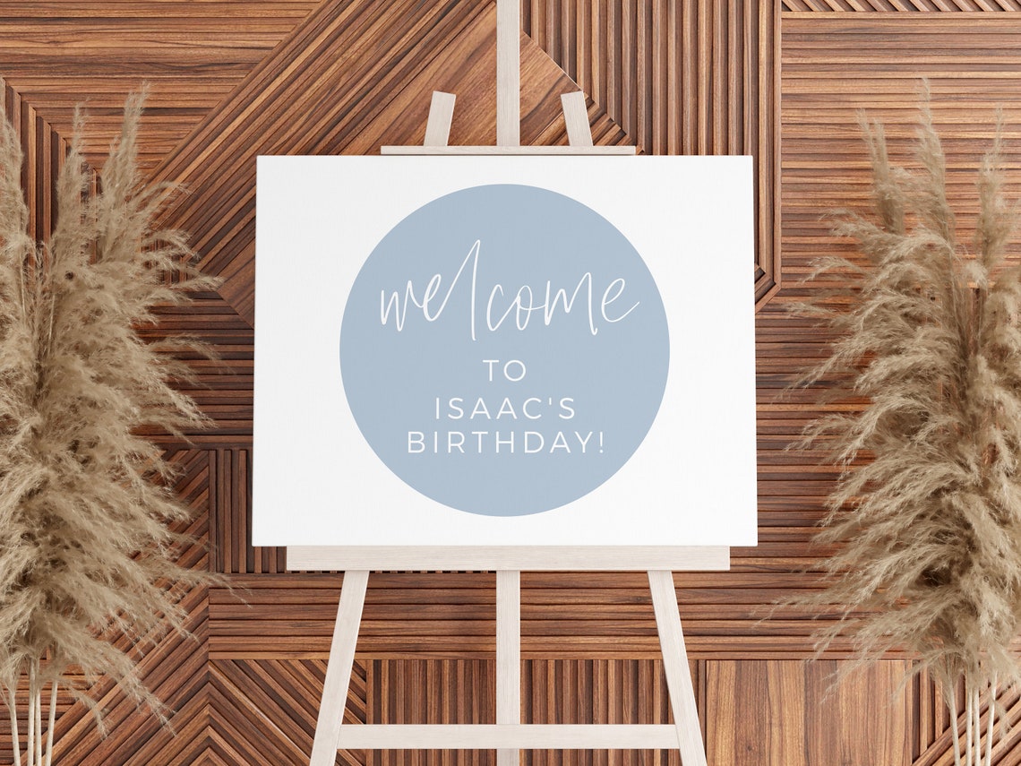 Editable Birthday Welcome Sign Birthday Welcome Poster INSTANT DOWNLOAD ...