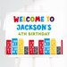 Superhero Welcome Sign, Editable Boys Birthday Party Comic Book Theme ...