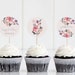 Editable Cupcake Toppers, Printable Floral Cupcake Topper Template ...