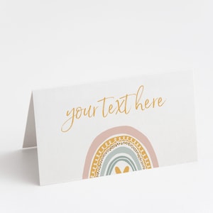 Rainbow Place Cards Template INSTANT DOWNLOAD Printable Food Tent Label ...