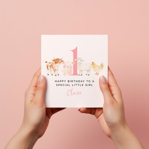 Editable Birthday Card Template, DIY Printable Farm Animal Cow Pig ...