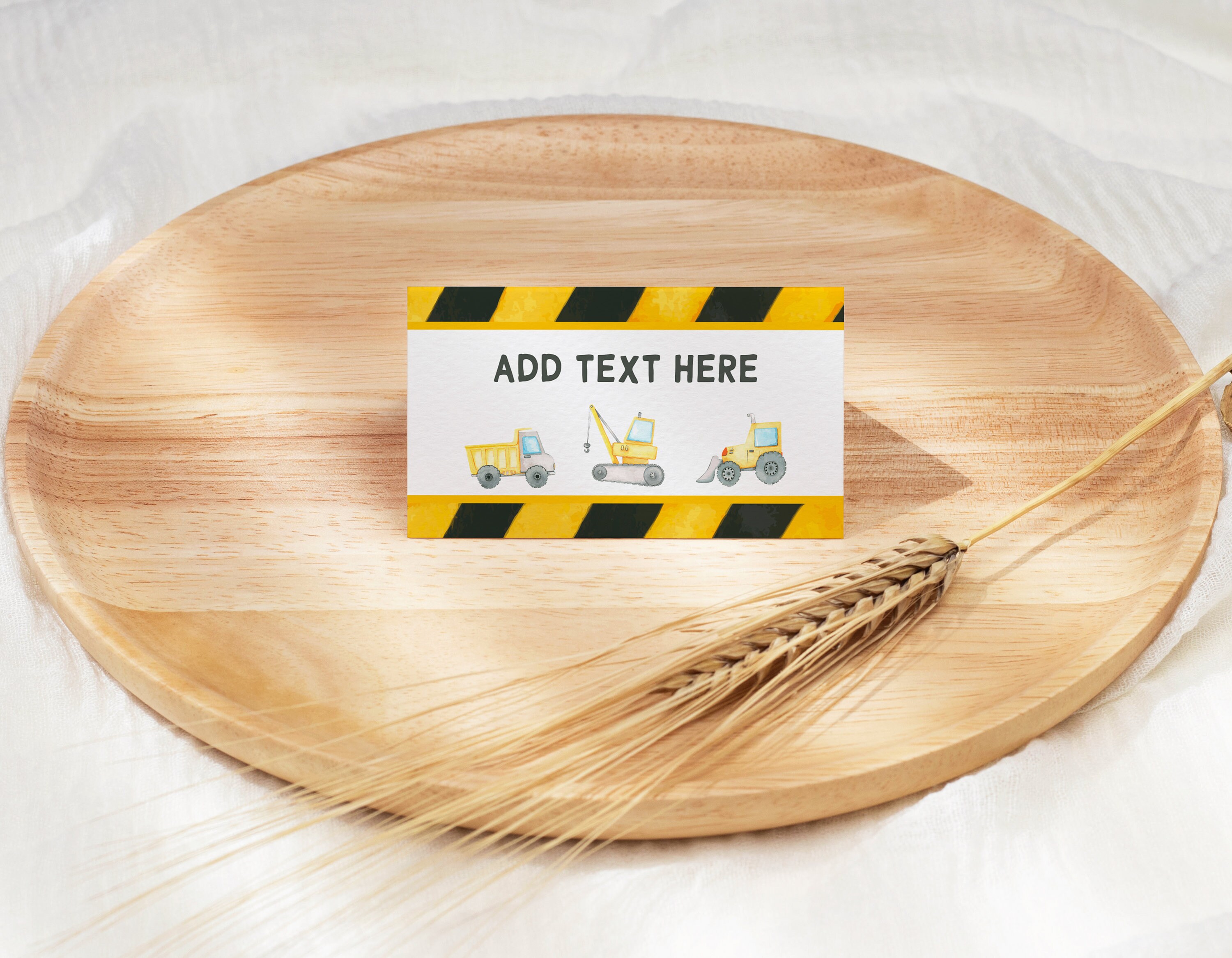 Construction Themed Food Labels Editable Template, Printable Buffet ...