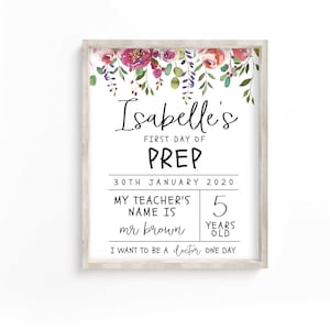 First Day of Prep Sign, Printable First Day Sign, Editable Back to ...