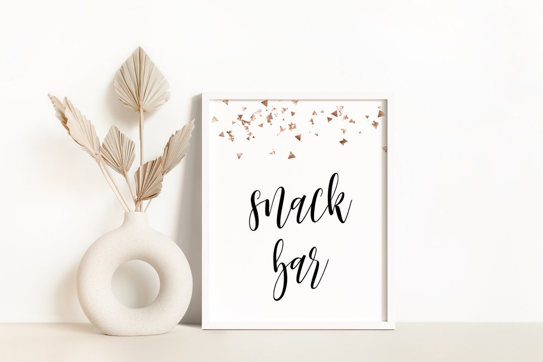Snack Bar Sign INSTANT DOWNLOAD Printable Table Party Sign, Editable ...
