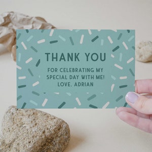 Sprinkle Thank You Card INSTANT DOWNLOAD Personalised Thank You Note ...