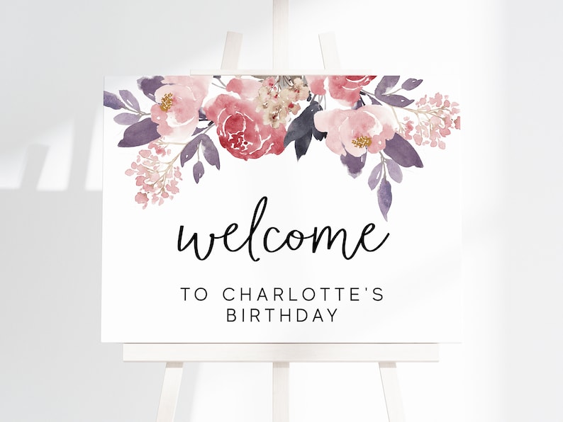 Editable Welcome Sign Printable Instant Download Modern - Etsy