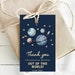 Editable Outer Space Favor Tags Space Birthday Thank You Label ...