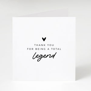 Funny Thank You Card, Printable Total Legend Greeting Card Personalised ...