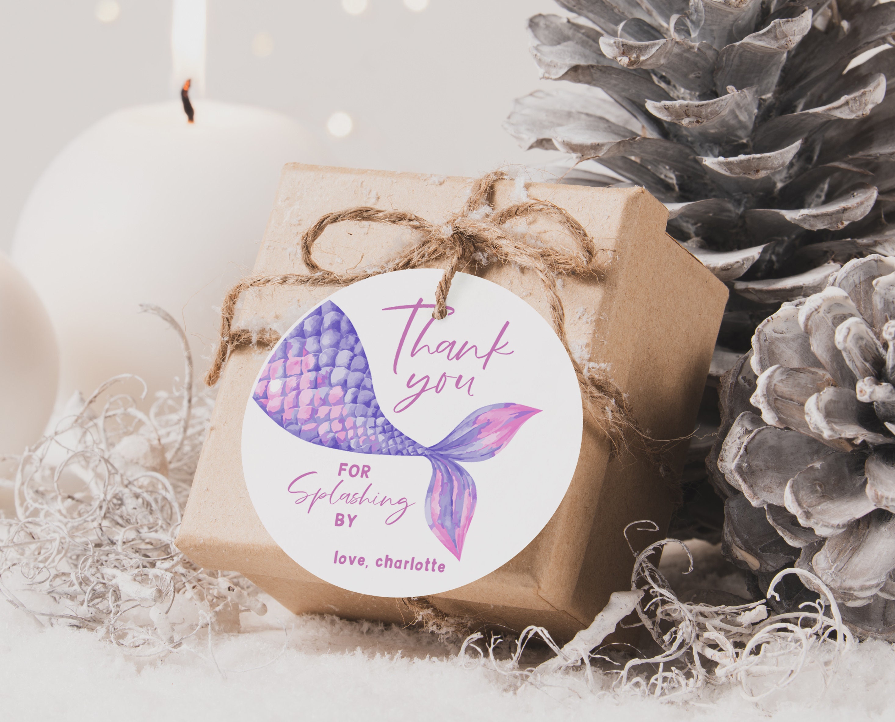 Mermaid Tail Favor Tags Under the Sea Favor Tags Mermaid Party - Etsy ...