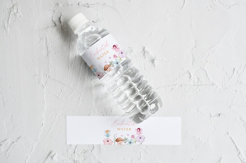 Water Bottle Label, Editable Printable Instant Download Enchanted Water ...