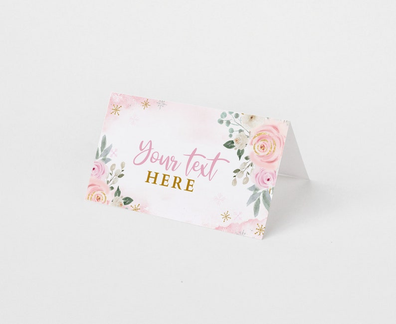 Editable Place Card Template, Printable Instant Download Blush Pastel ...