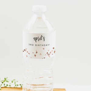 Water Bottle Wrapper Template INSTANT DOWNLOAD Printable Minimalist ...