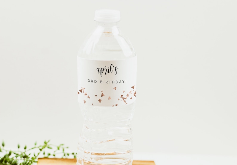 Water Bottle Wrapper Template INSTANT DOWNLOAD Printable Minimalist ...