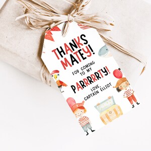 Pirate Thank You Tag, Editable Template Printable Instant Download ...