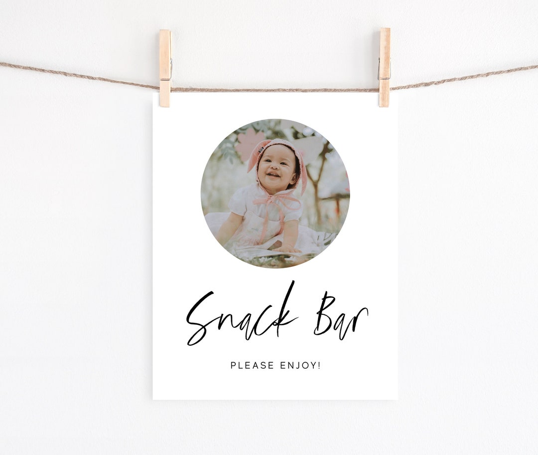 Snack Bar Sign INSTANT DOWNLOAD Take a Treat Baby Shower Sign Favor ...
