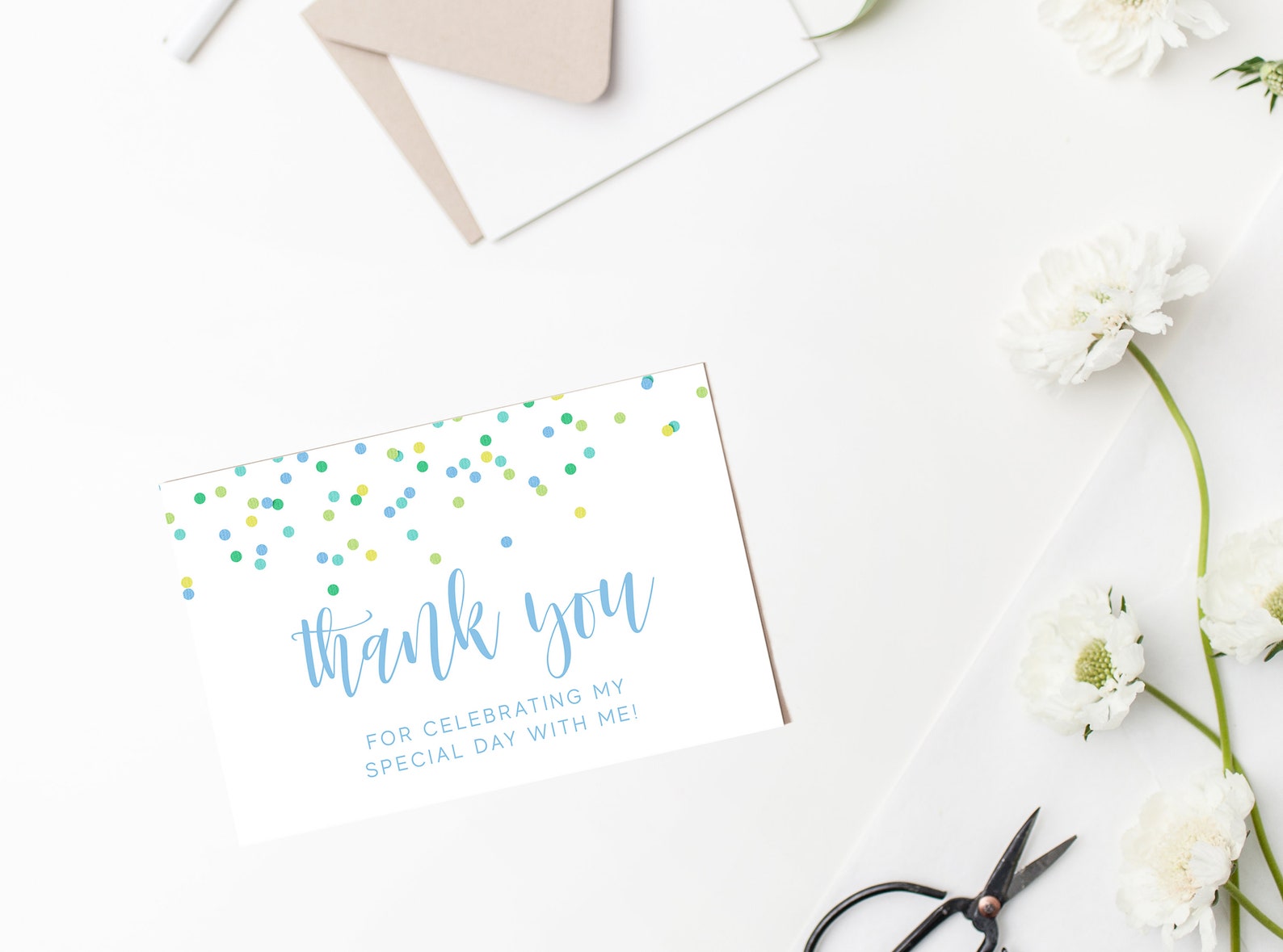 Editable Birthday Thank You Card Template Printable Instant - Etsy