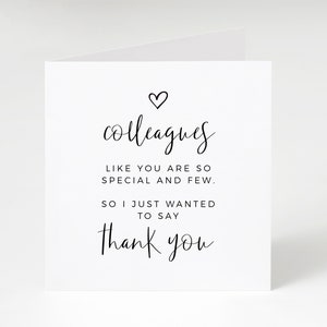 Colleague Thank You Card, Editable Printable Template DIY Folded ...