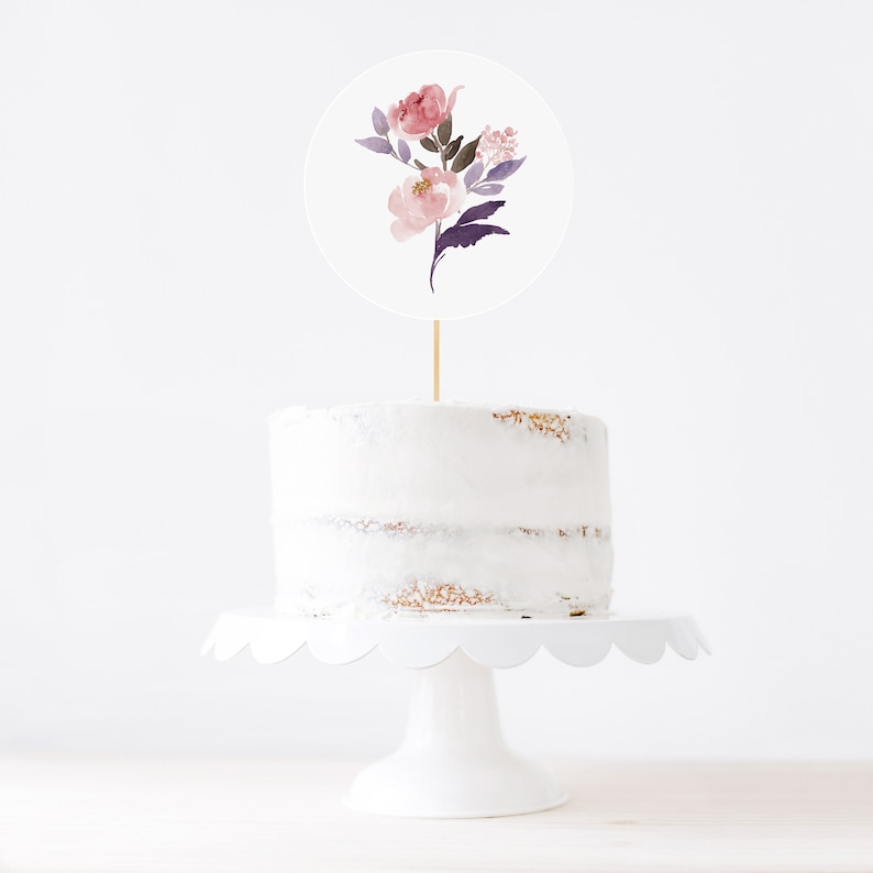 Floral Cake Toppers INSTANT DOWNLOAD Printable Template Kids - Etsy ...