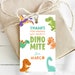 Editable Dinosaur Birthday Favor Tags, Printable Dinosaur Thank You Tag ...