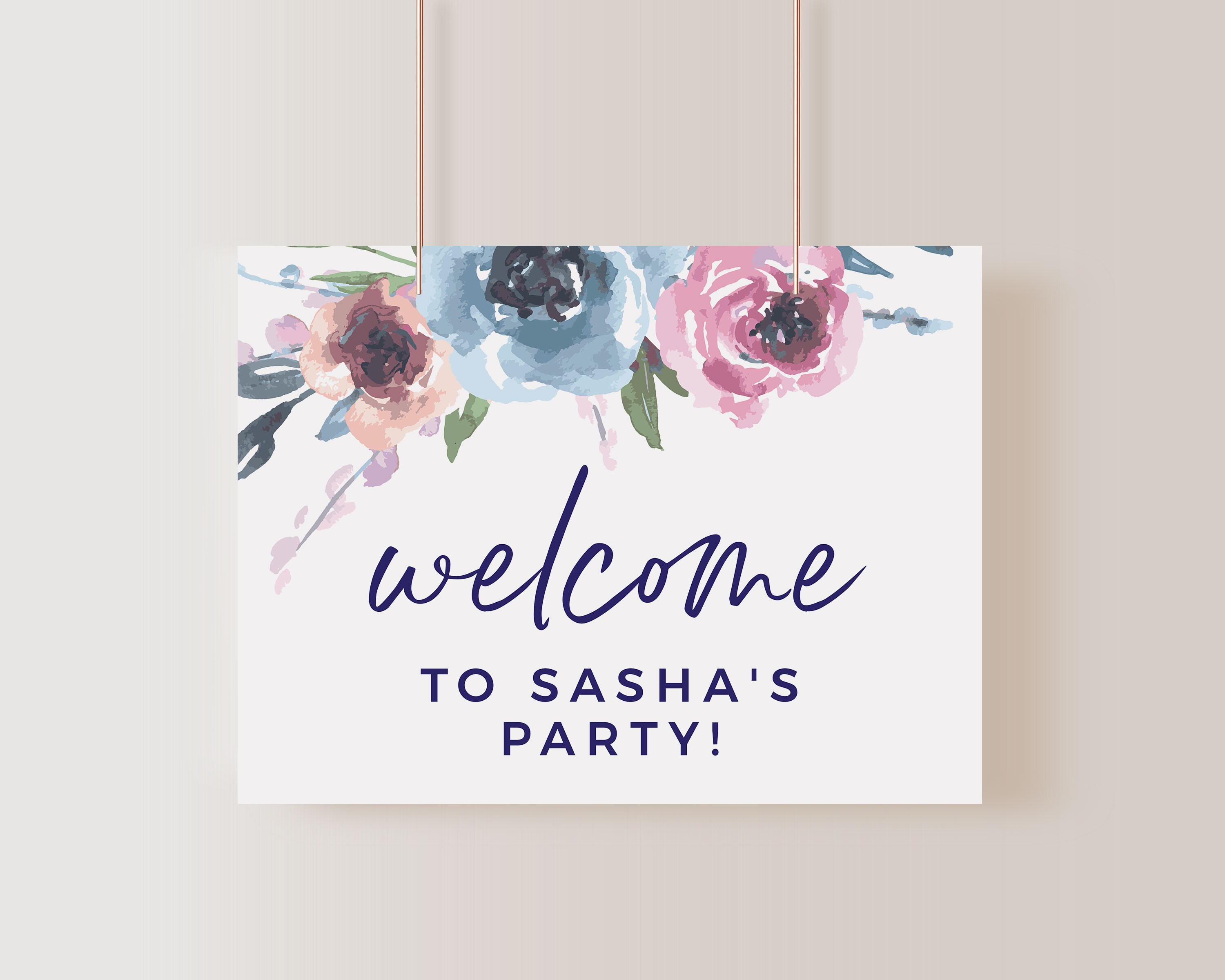 Editable Birthday Welcome Sign Template Modern Minimalist - Etsy Australia
