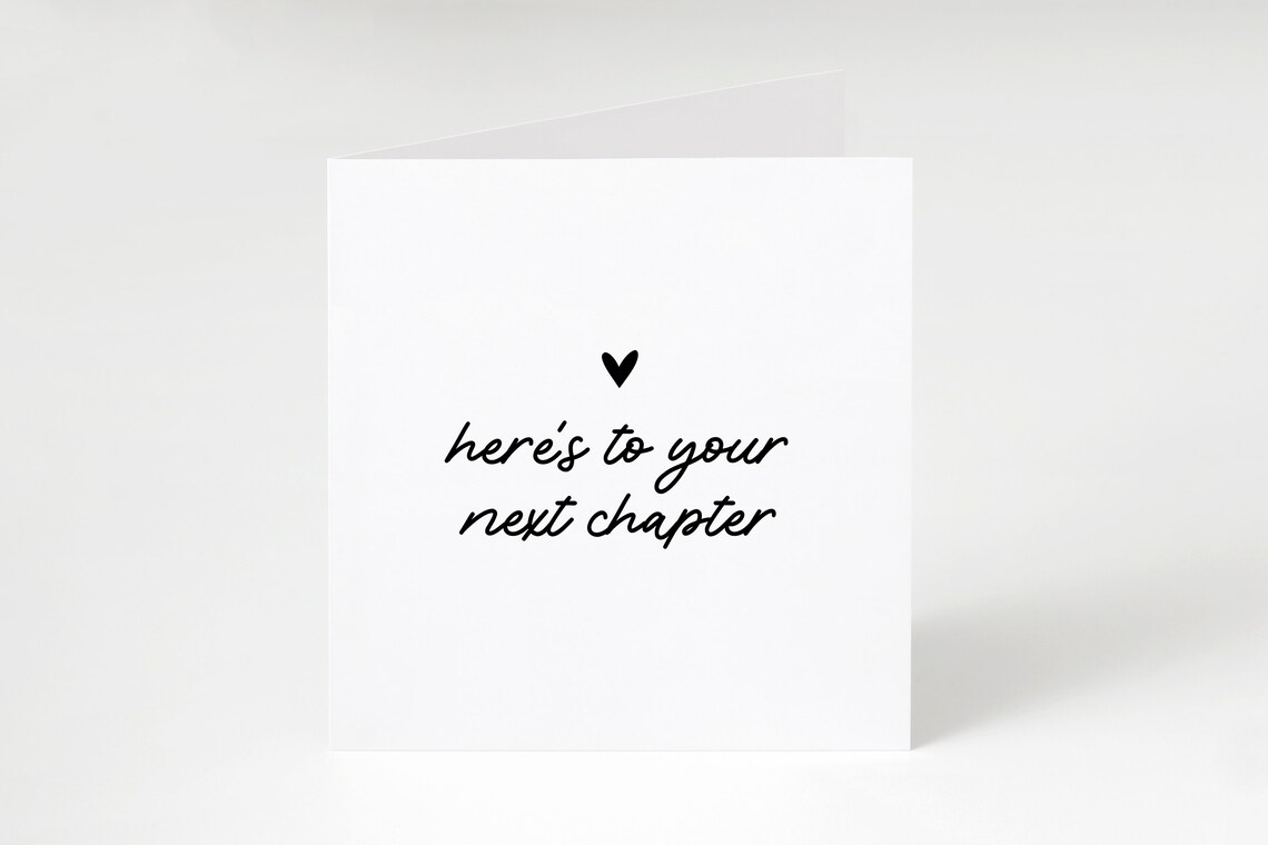 Good Luck Card, Personalised New Chapter Greeting Card Printable ...