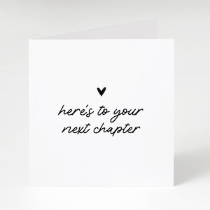 Good Luck Card, Personalised New Chapter Greeting Card Printable ...
