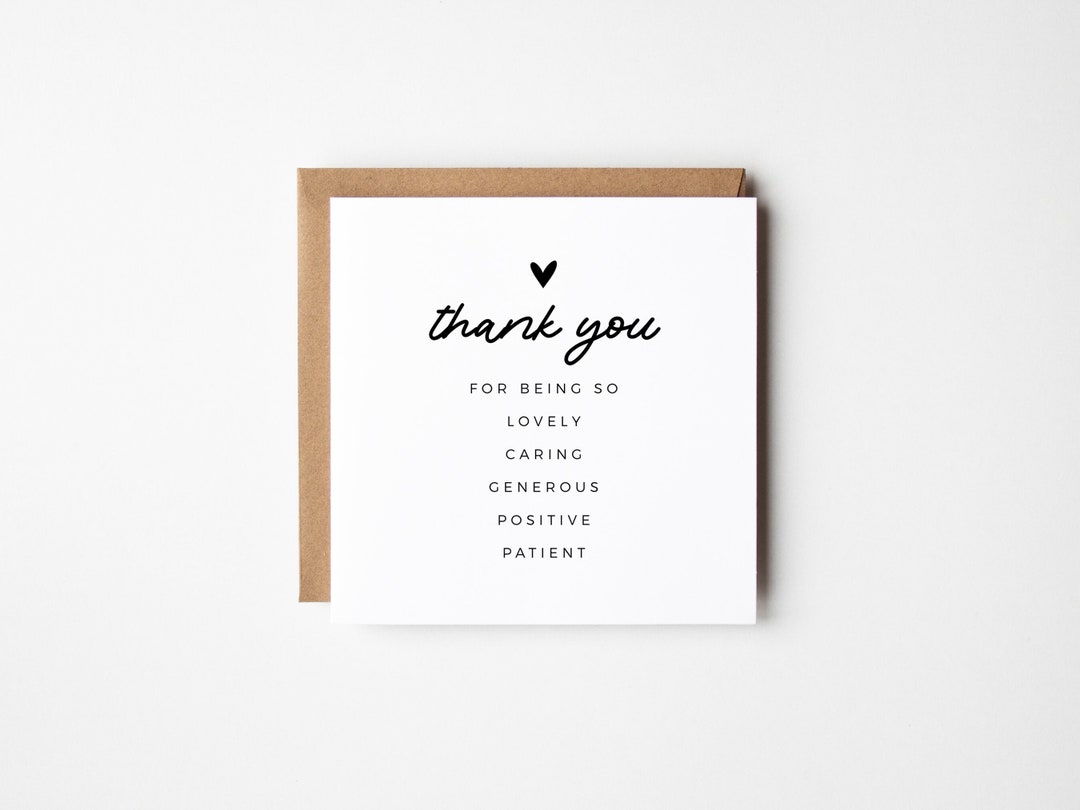 Personalised Thank You Card, Printable Greeting Card for Best Friend ...