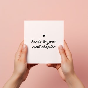 Good Luck Card, Personalised New Chapter Greeting Card Printable ...