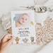 Editable Safari Animals Birth Announcement Template, Instant Download ...
