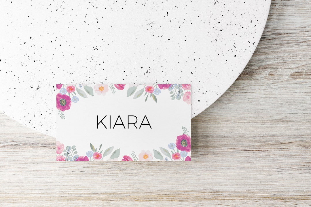 Editable Place Card Template, Instant Download Printable, Modern ...