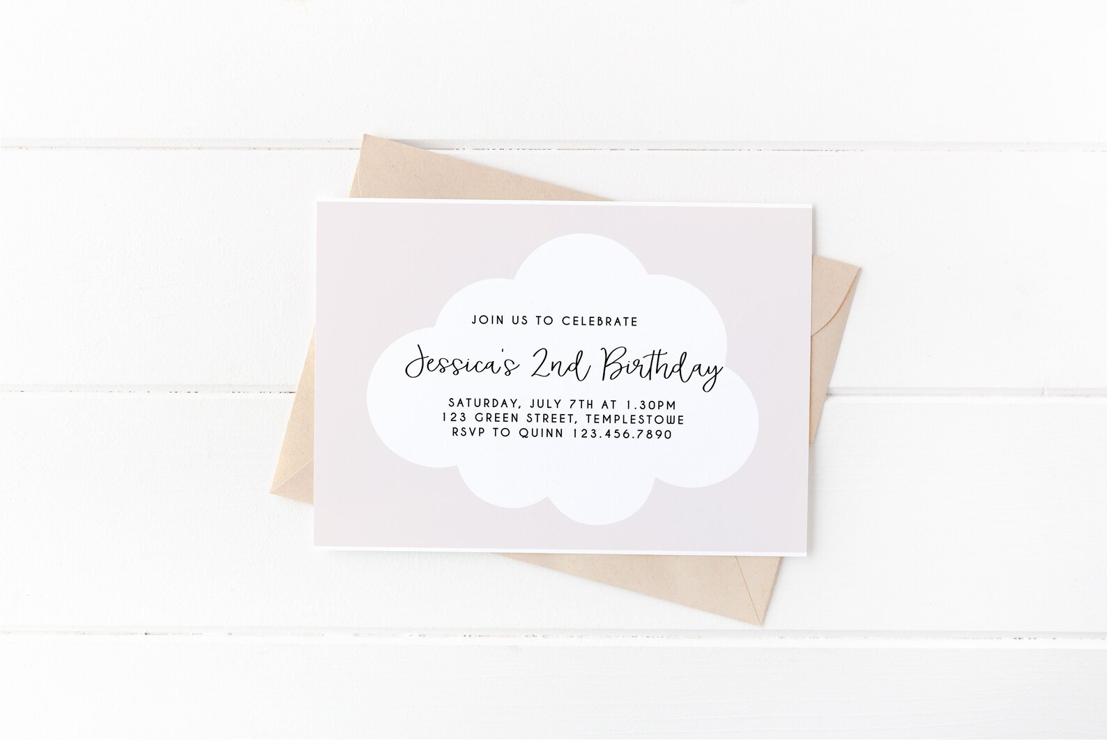 Editable Cloud Birthday Party Invitation Download Printable - Etsy ...