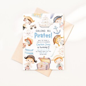 Calling All Pirates Birthday Invitation, Boys 1st 2nd 3rd 4th 5th ...