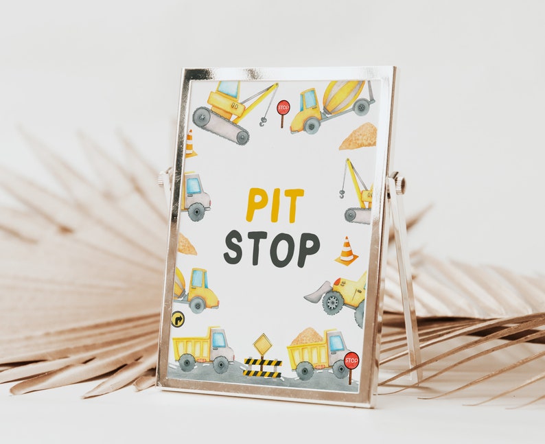 Construction Themed Party Sign Editable Template Personalized - Etsy
