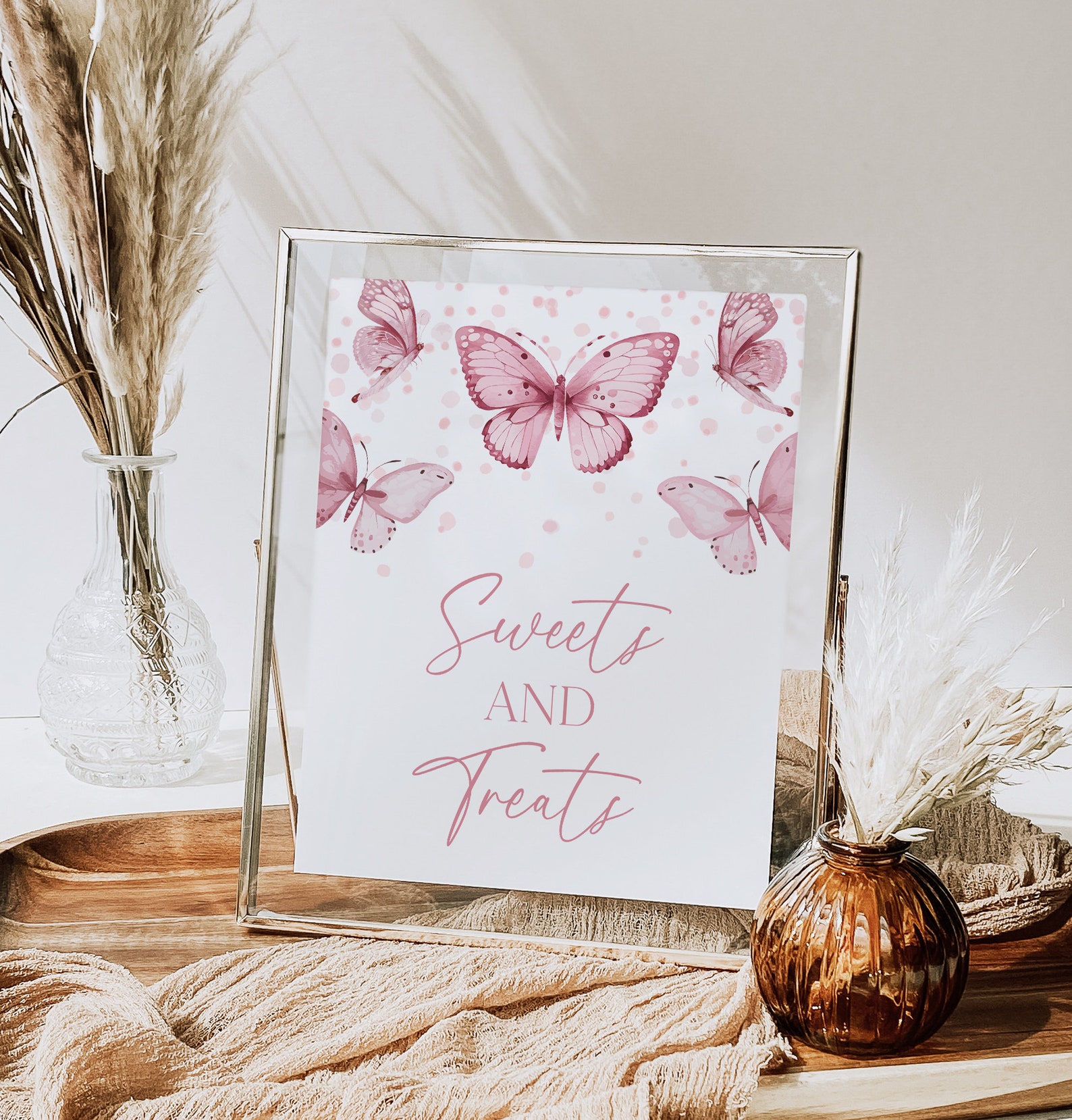 Food Table Sign, Editable Whimsical Birthday Party Printable Instant ...
