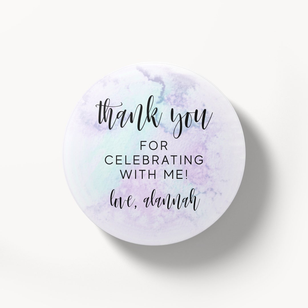 Rainbow Circle Thank You Tags INSTANT DOWNLOAD Printable Round Favor ...