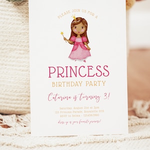 Editable Princess Invitation Template, Instant Download Printable ...