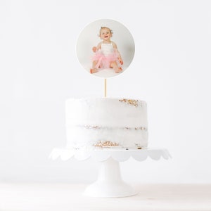 Editable Cake Toppers, Photo Printable Cake Topper Template, Instant ...