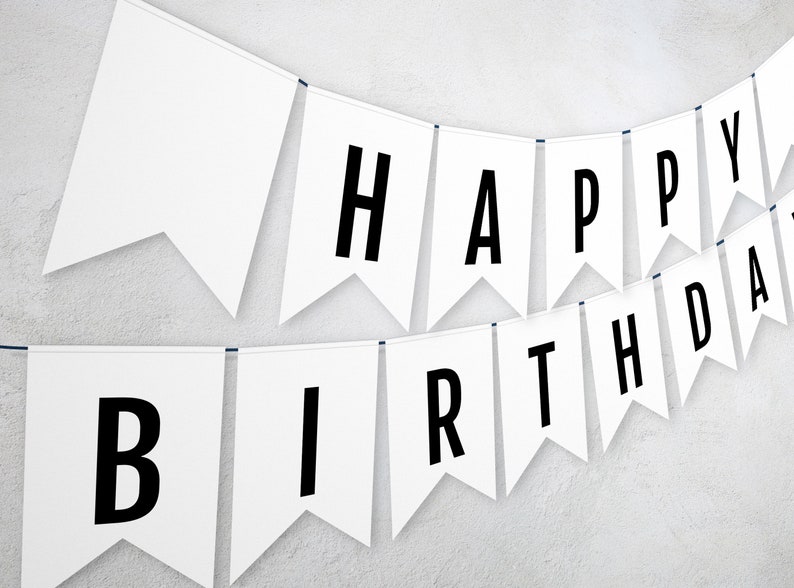 Editable Birthday Banner Template Printable 1st Birthday Bunting Banner ...
