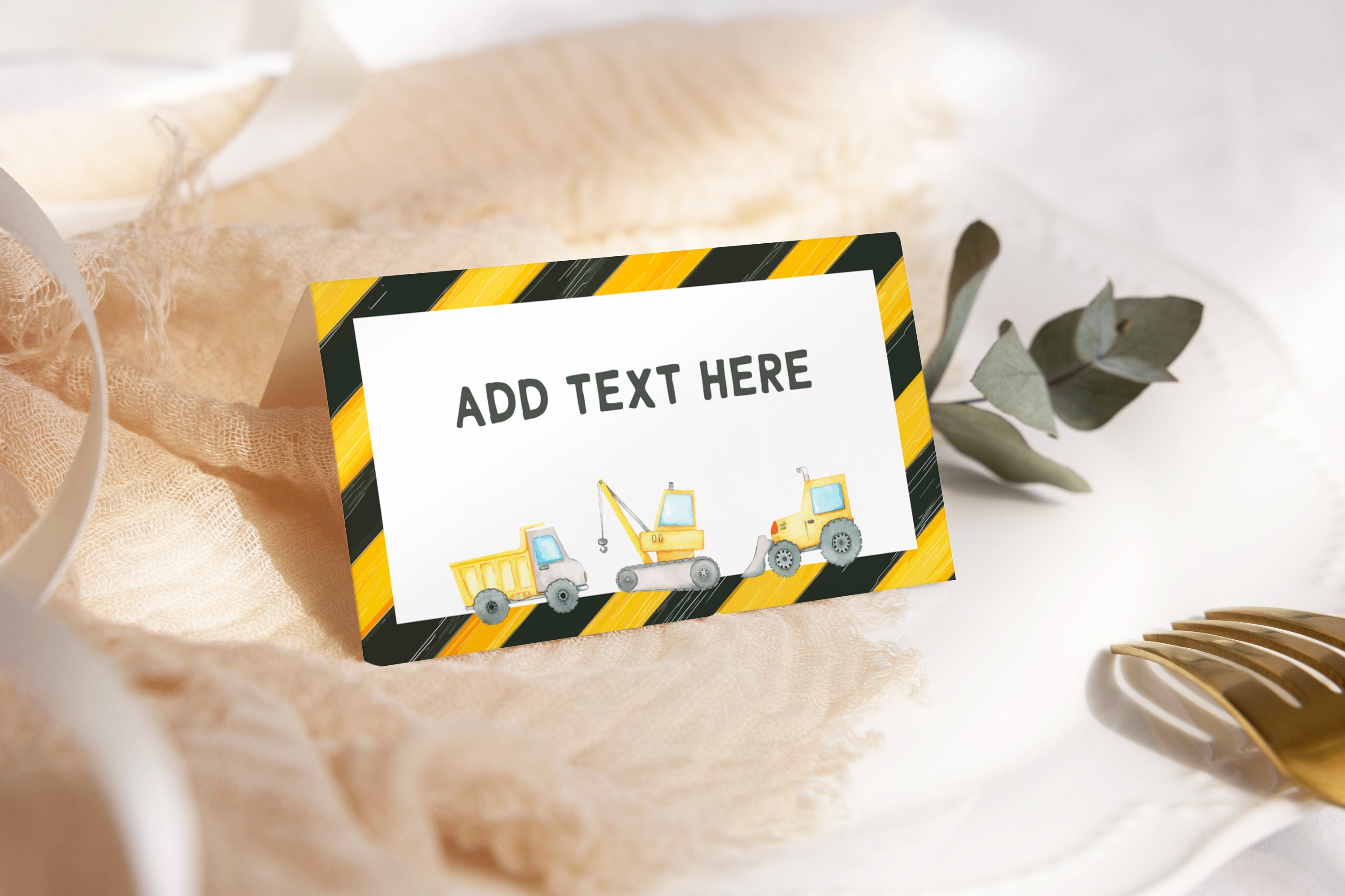 Construction Birthday Party Food Tent Labels, Construction Birthday ...