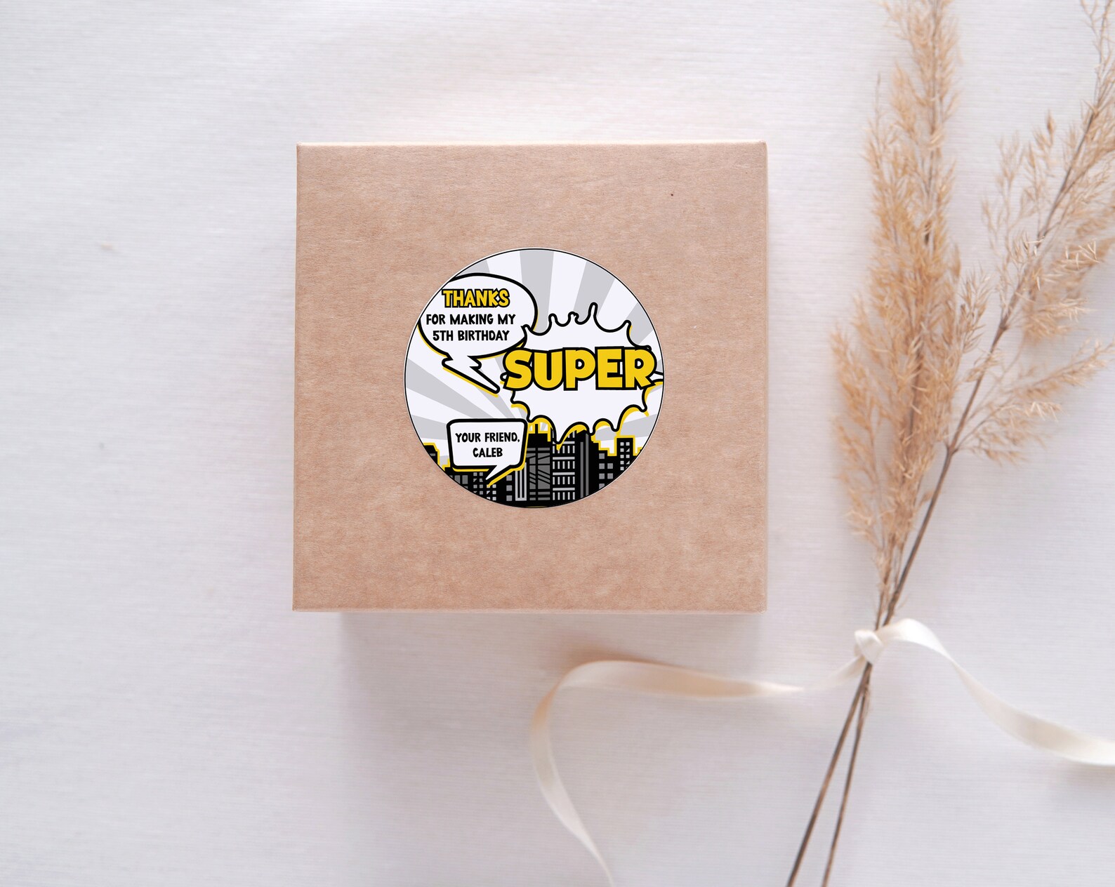 Superhero Thank You Tags, Printable Boys Birthday Favor Labels Comic ...