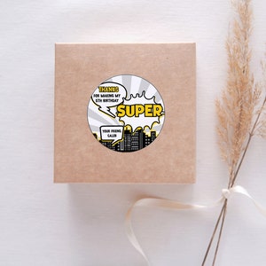 Superhero Thank You Tags, Printable Boys Birthday Favor Labels Comic ...
