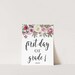 First Day Grade 1 Sign, Printable First Day Sign, Editable Back to ...
