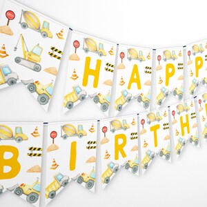 Editable Construction Birthday Banner for the Ultimate Construction ...