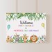 Editable Party Animals Welcome Sign Template, Zoo Safari Welcome Poster ...