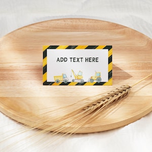 Construction Birthday Party Food Tent Labels, Construction Birthday ...