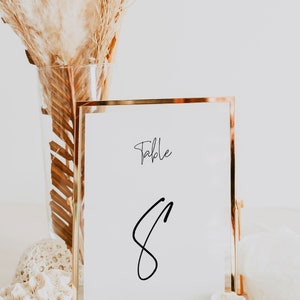Table Number Template, Wedding Table Numbers, Calligraphy Table Numbers ...