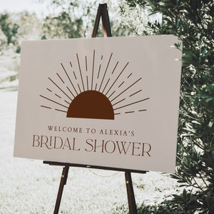 Bridal Shower Welcome Sign Template, Modern Minimalist Bridal Shower ...