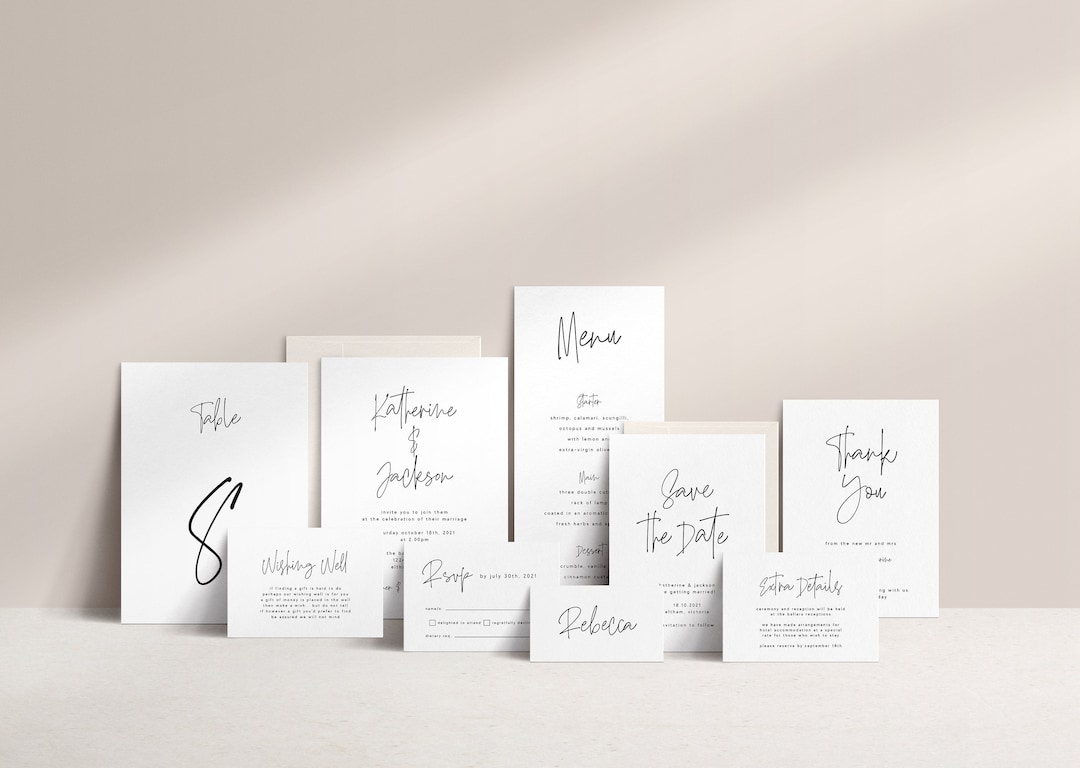 Editable Wedding Suite Template, Instant Download Printable, Invitation ...