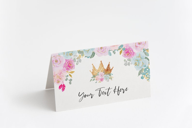 Princess Place Cards Template, Princess Party Decorations Printable ...